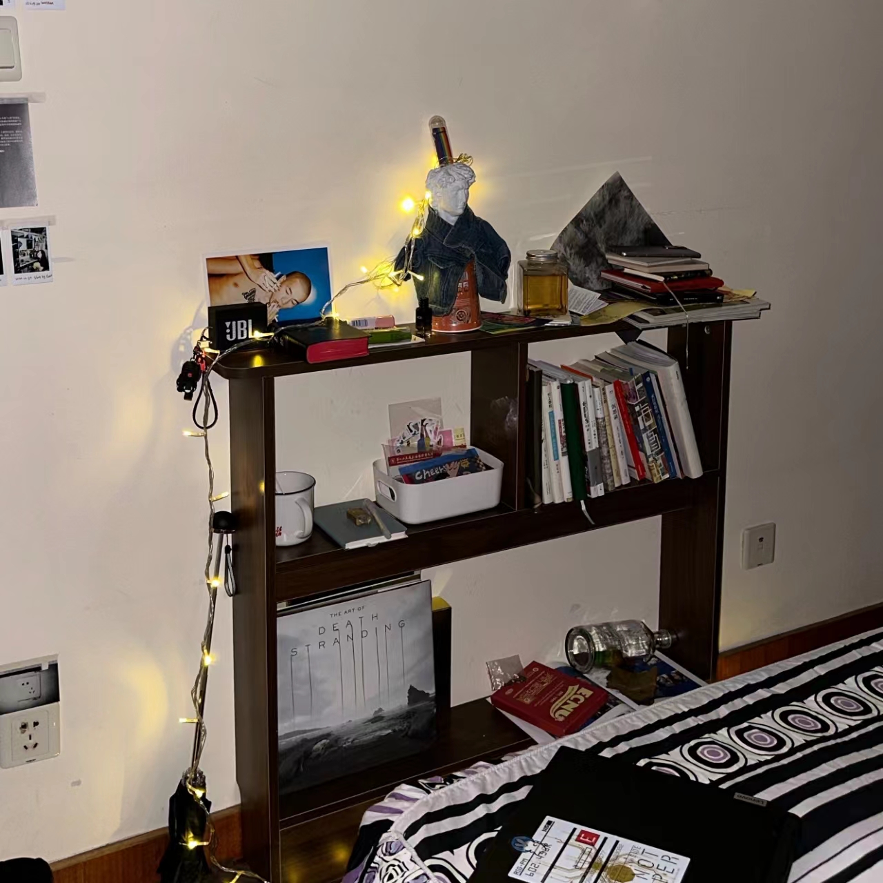 Sofa Side Table Organizer Shelf Bed Side Storage Rack Slim Narrow ...