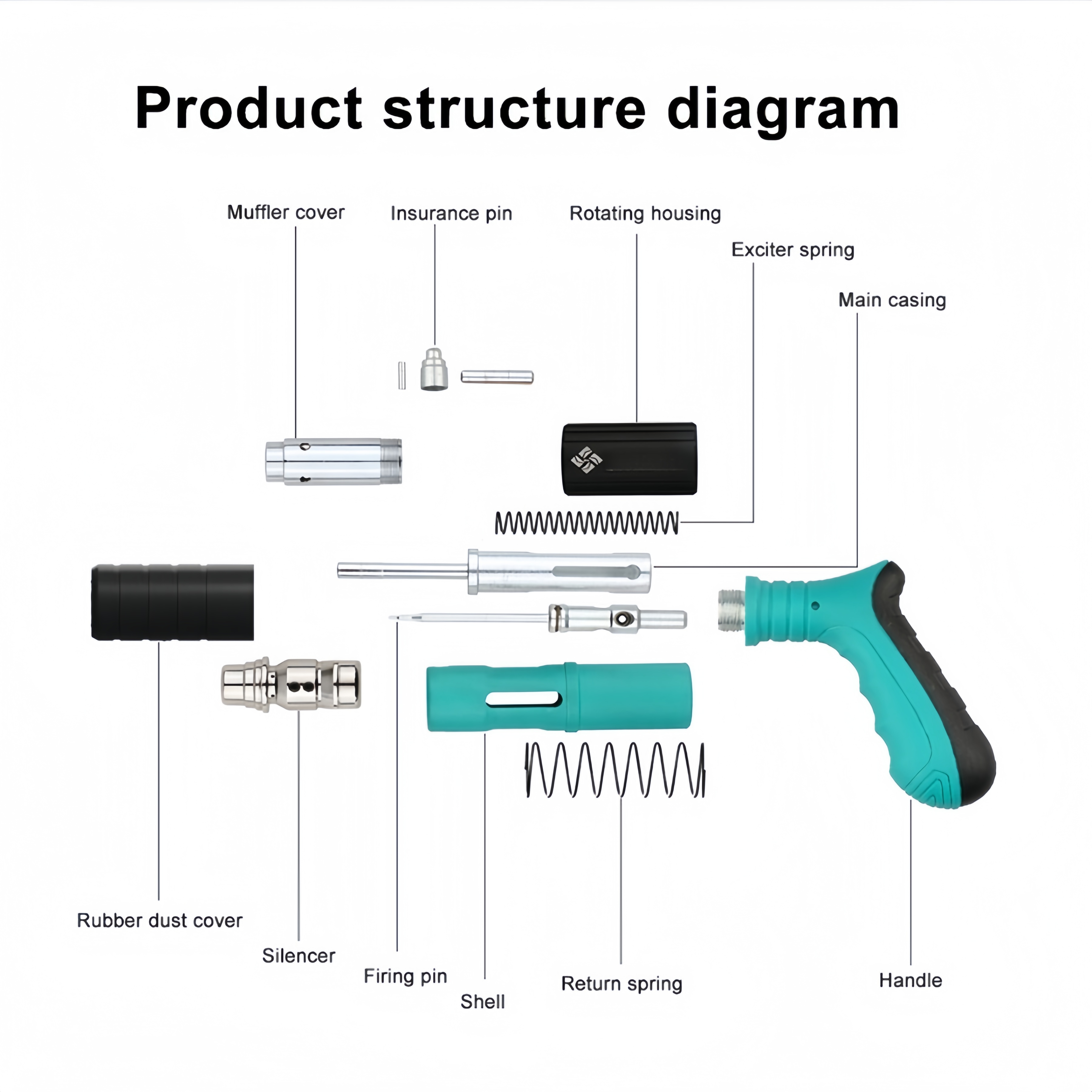 Steel/Concrete Nail Rivet Gun Steel Nail Concrete Nail Puncher 7.3mm ...