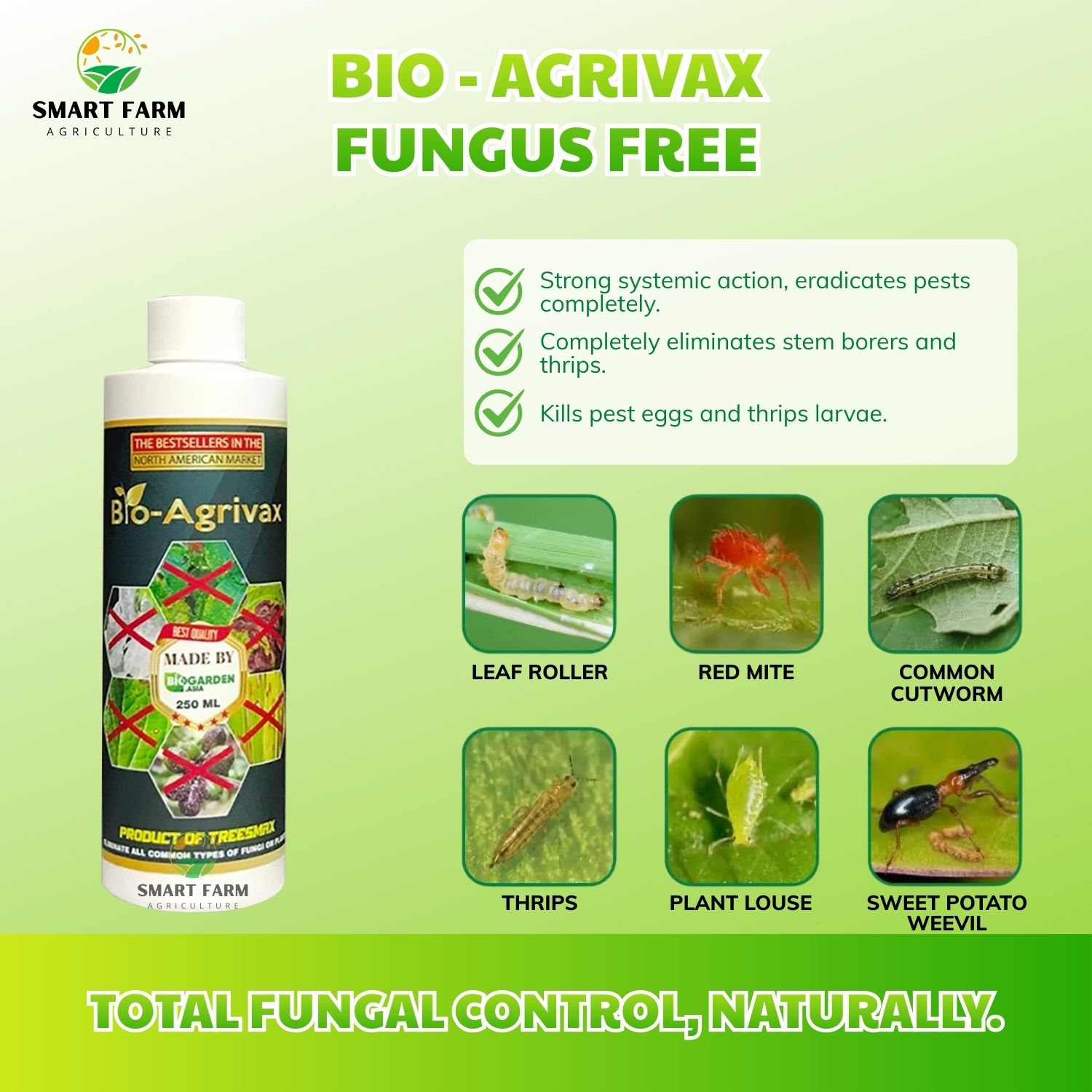 Bio Agrivax FUNGICIDES KING - Premium Root Kill Organic Anti-Fungal for ...