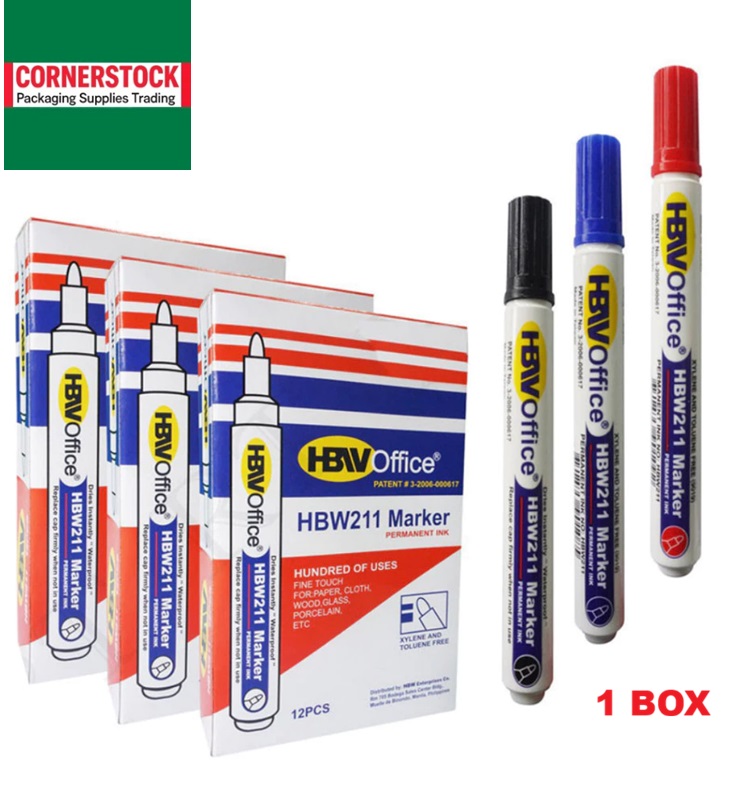 HBW Brand Markers (Permanent, White Board, and Fine Point) Original ...