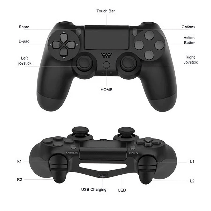 Zeus Wireless Controller - DualShock 4 Gamepad for PC P3 P4, Smooth ...