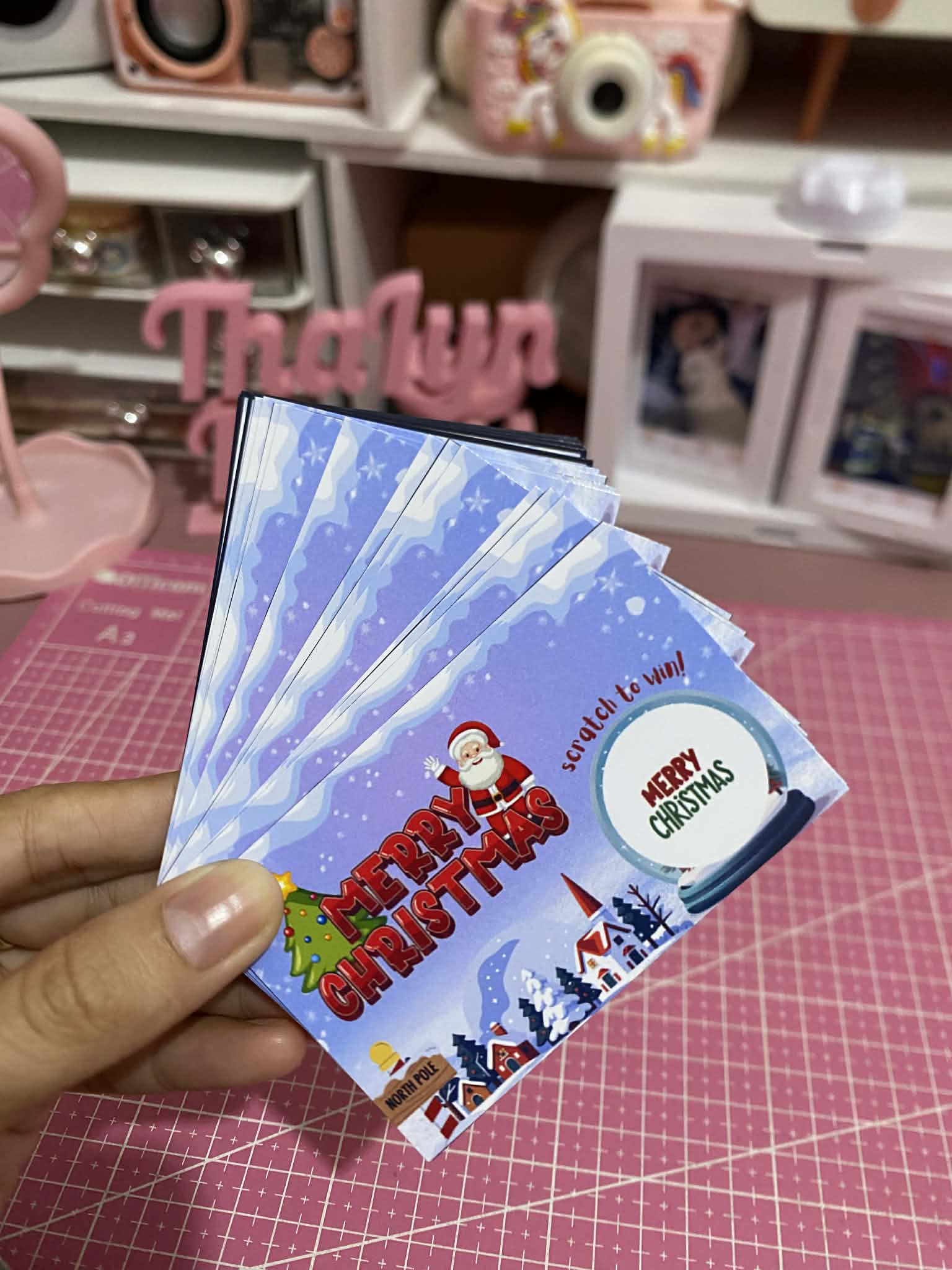 10 pcs Christmas Scratch it Card Christmas Party Game Scratch Card with ...