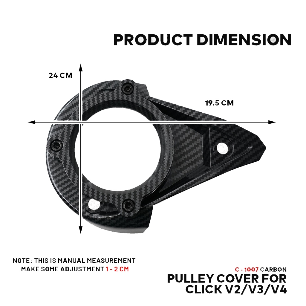 Honda CLICK V1/V2/V3 Pulley Cover – Transparent Acrylic CVT Cover with ...