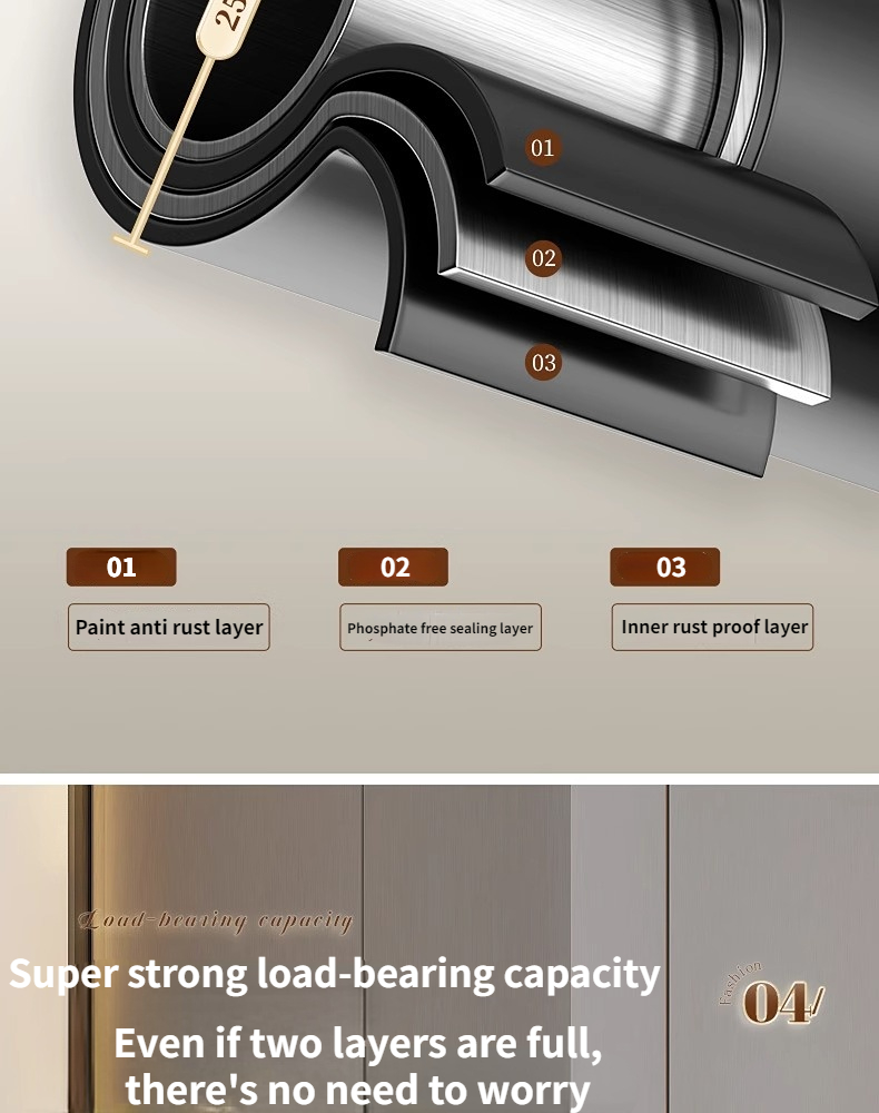 SPACEMADER Double Layer Gold Clothes Rack Heavy Duty Sampayan with ...