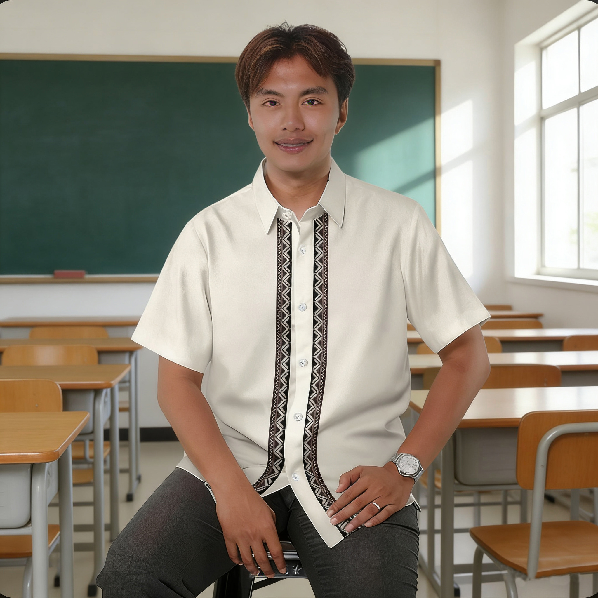 Male Ready-To-Wear Barong Teaching Uniform Deped Monday to Thursday ...