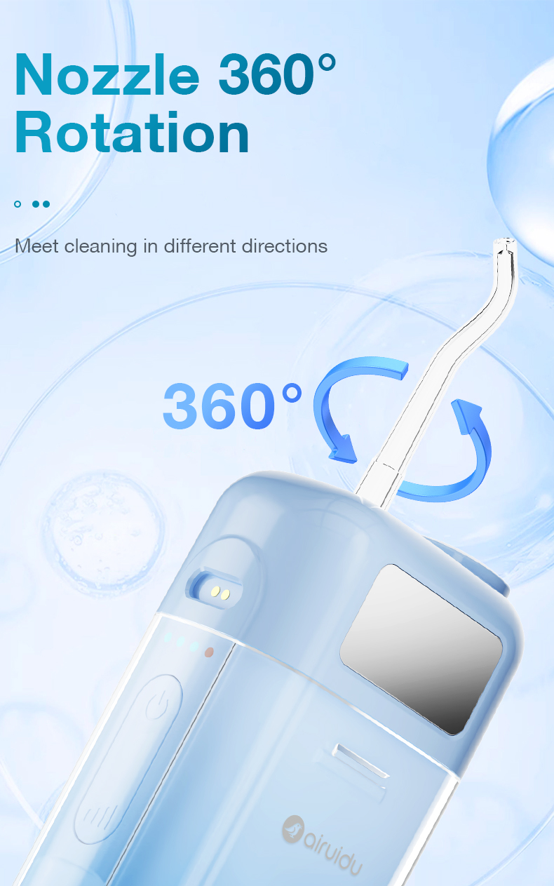 Airuidu CF600 Water Flosser 200ML Teeth Cleaner 4 Speed Level Oral ...