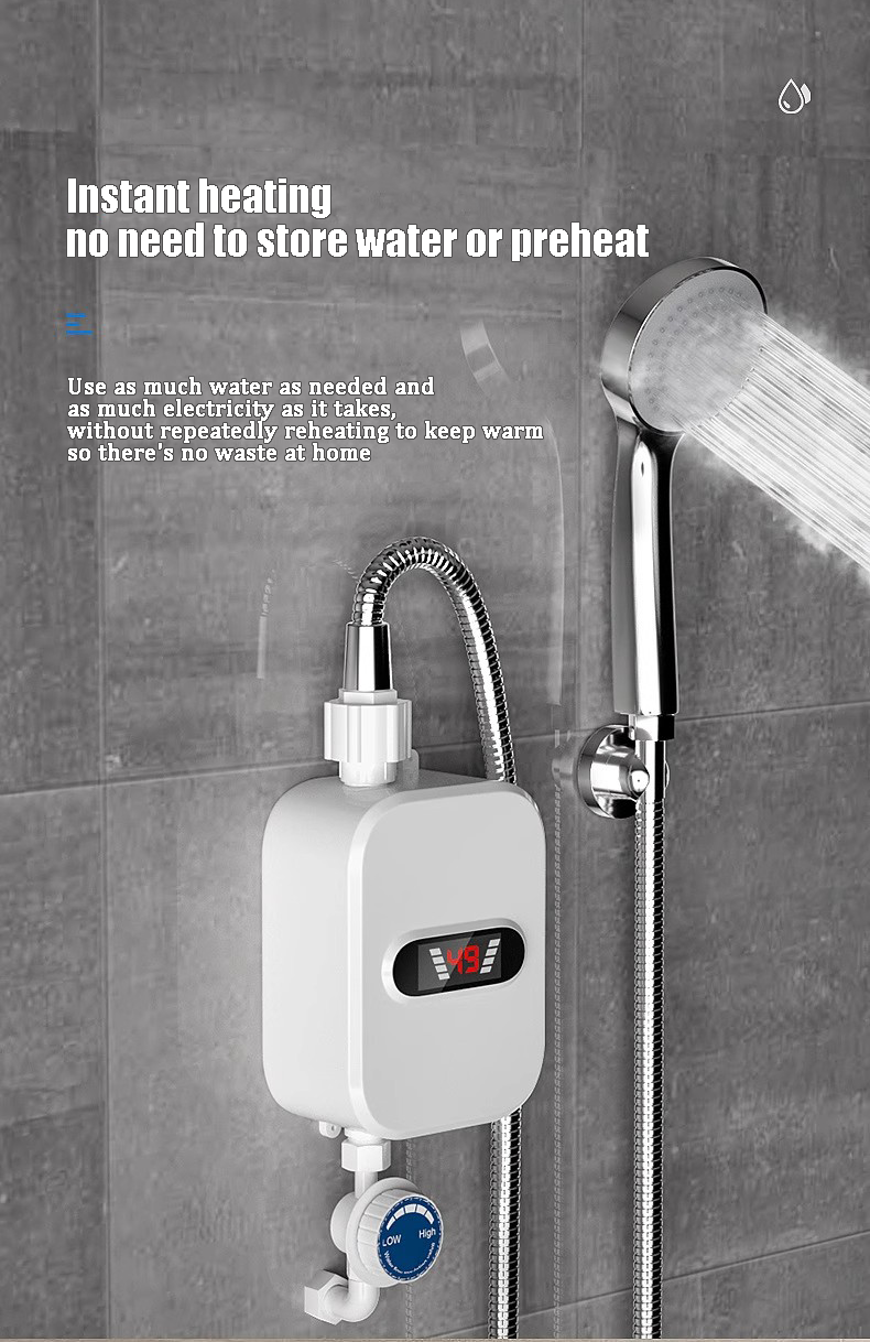 shower set for bathroom 3500W 220V water heater with on-screen ...