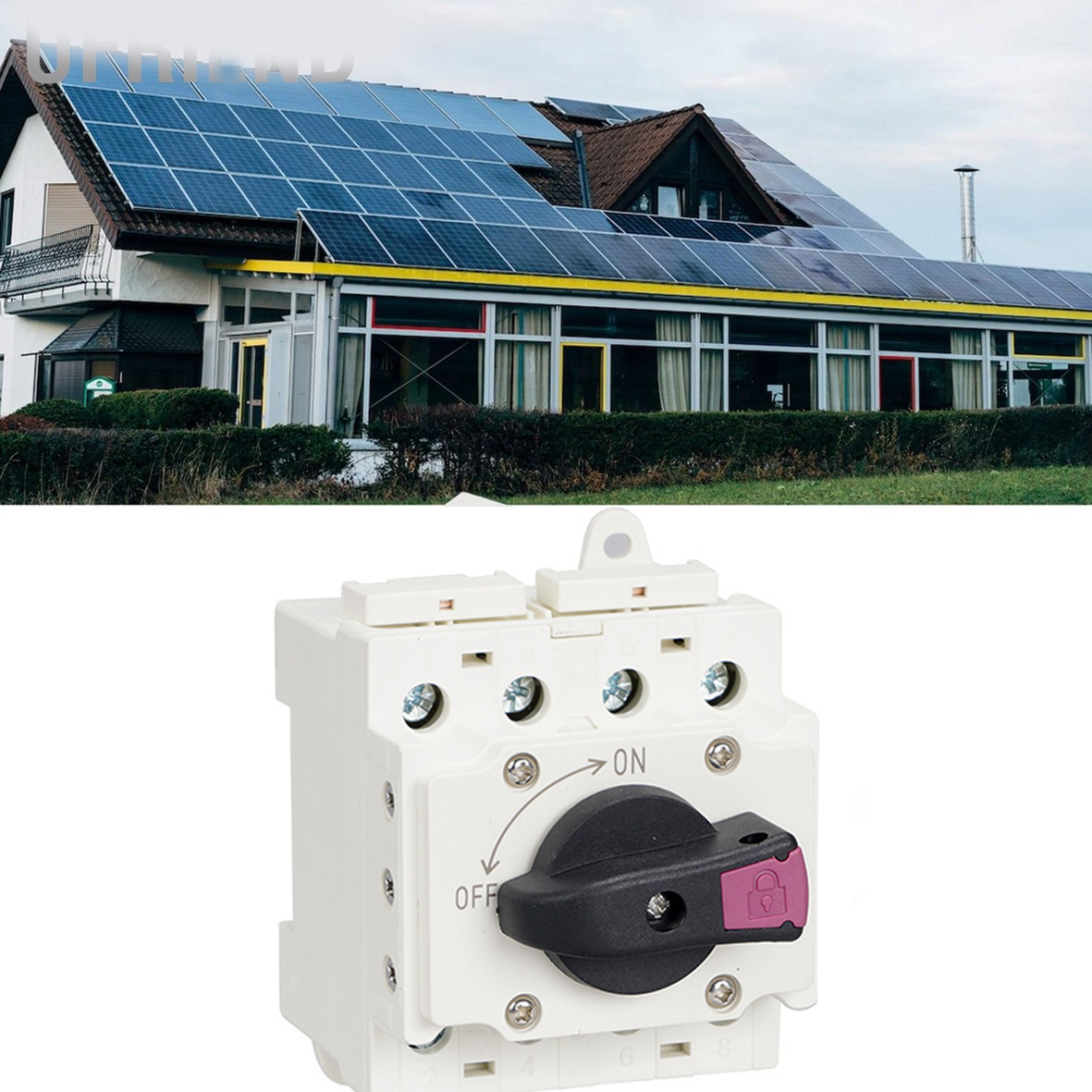 DC 1500V 32A Solar Isolator Switch with Flame-Retardant Housing for ...