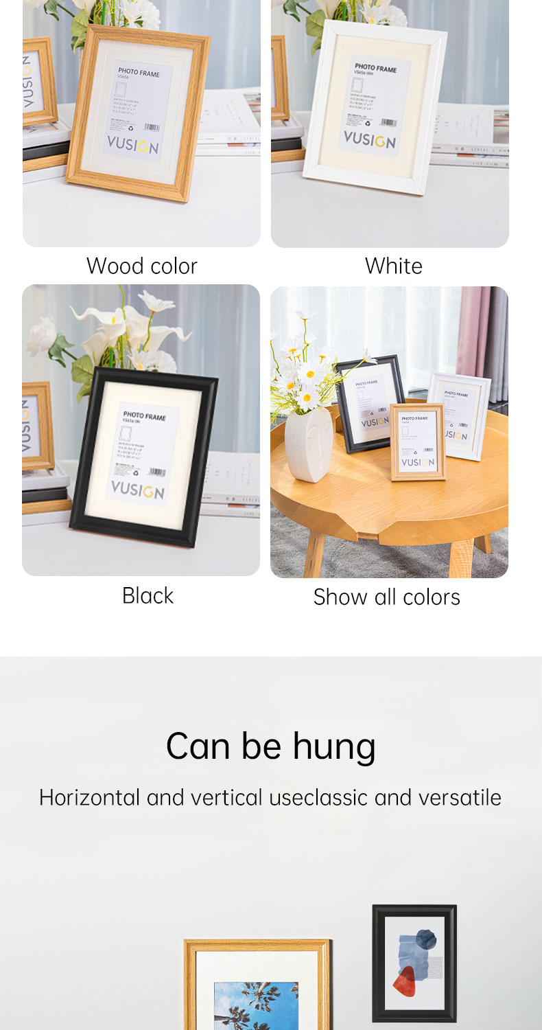 Deli&Vusign Picture Frame A4/6R/5R/4R Home Decor Wooden Picture Frame ...