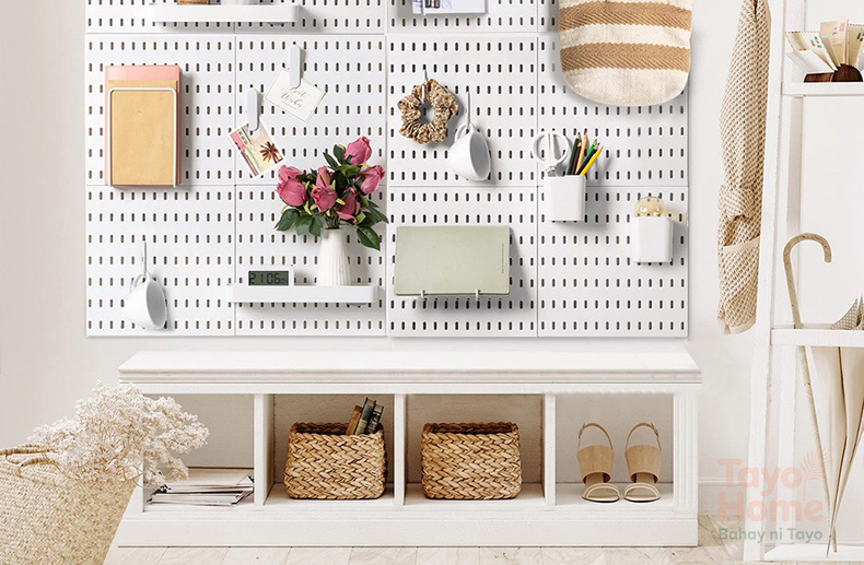 Wall Shelf Pegboard Dish Rack Kit Hole Board for Wall Home Decor ...