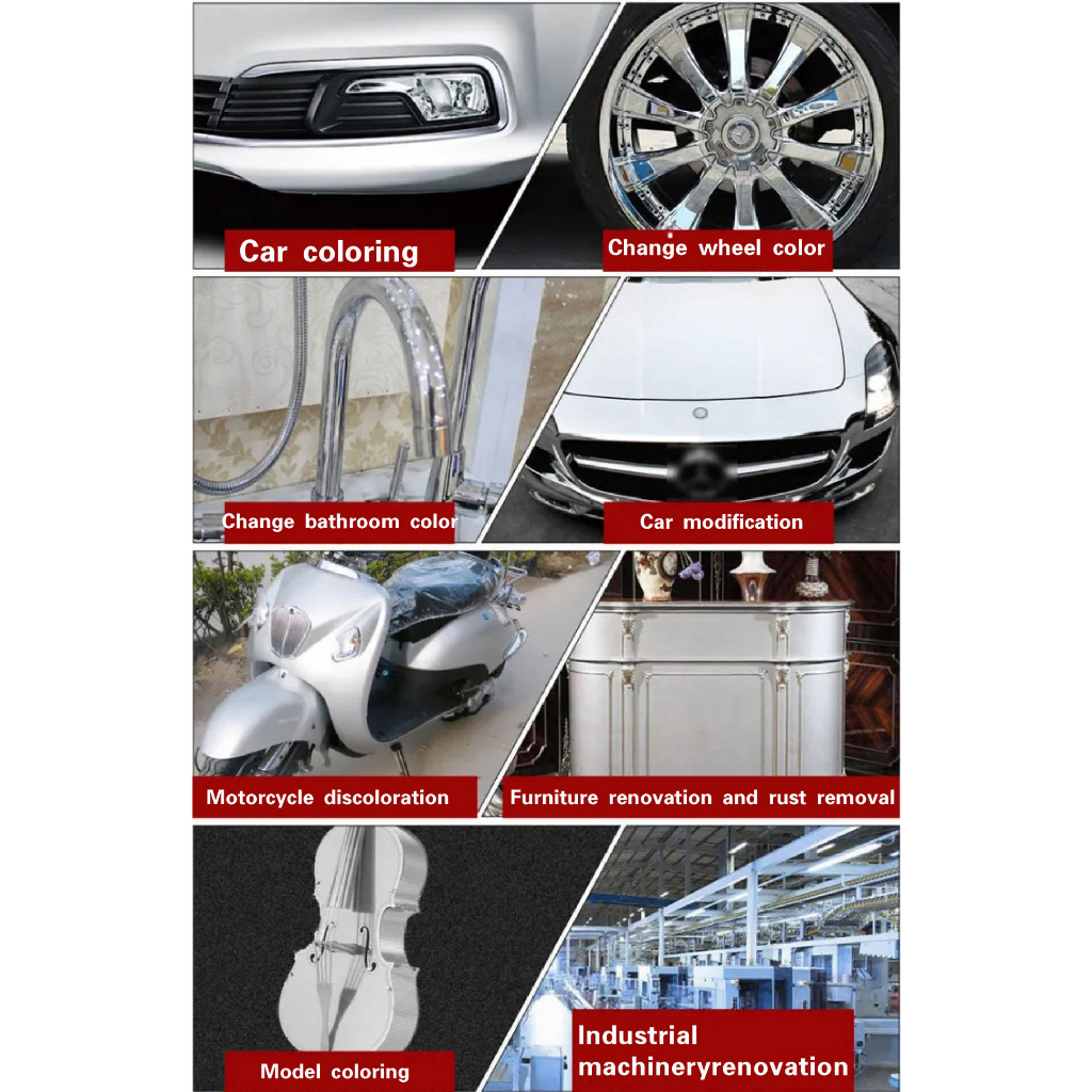 360/550ML chrome spray color chrome polished metal car rust remover ...