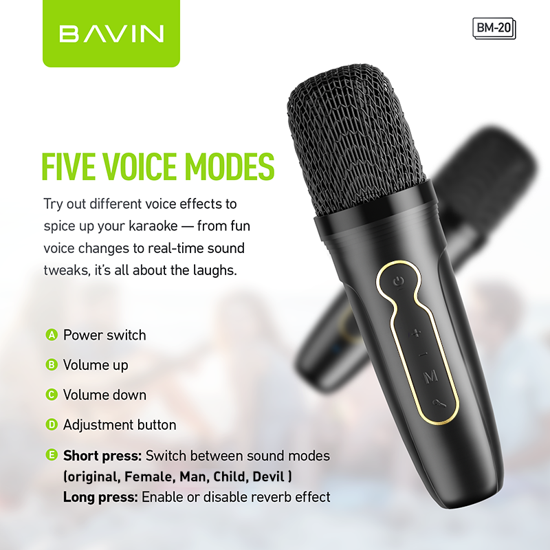 BAVIN BM20 Professional Karaoke Bluetooth Portable Speaker Dual ...