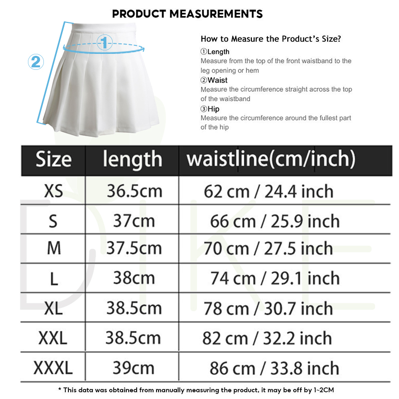 Korean-Style Women's High-Waisted Slim Mini Skirt - Cheerleading/Tennis ...