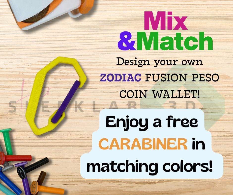 HERSLEEKLAB 3D Printed Personalized ZODIAC FUSION Peso Coin Wallet ...