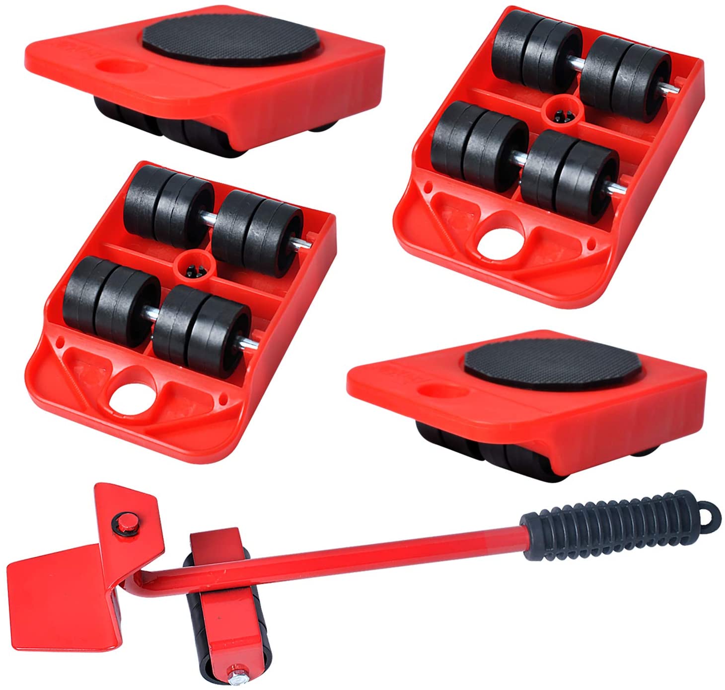 Heavy-Duty Furniture Lifter & Roller Wheel Moving Tool Set (5-Piece ...
