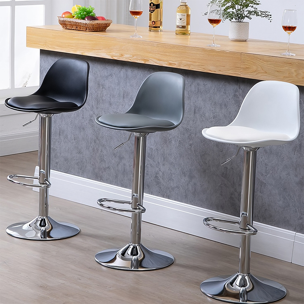Modern High Chair Height adjustable kitchen Bar Stool Swivel High Chair ...