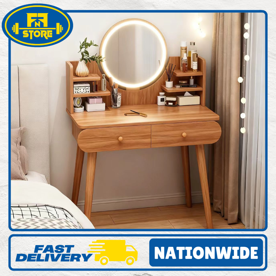 Dresser table With lights Nordic Simple Vanity Table with mirror and ...