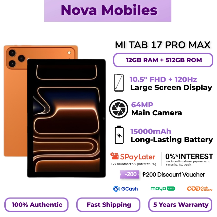 2026 NEW MI Tab 17 Pro Max 10.5” | 12GB+512GB | 4G/5G Dual SIM | WiFi ...