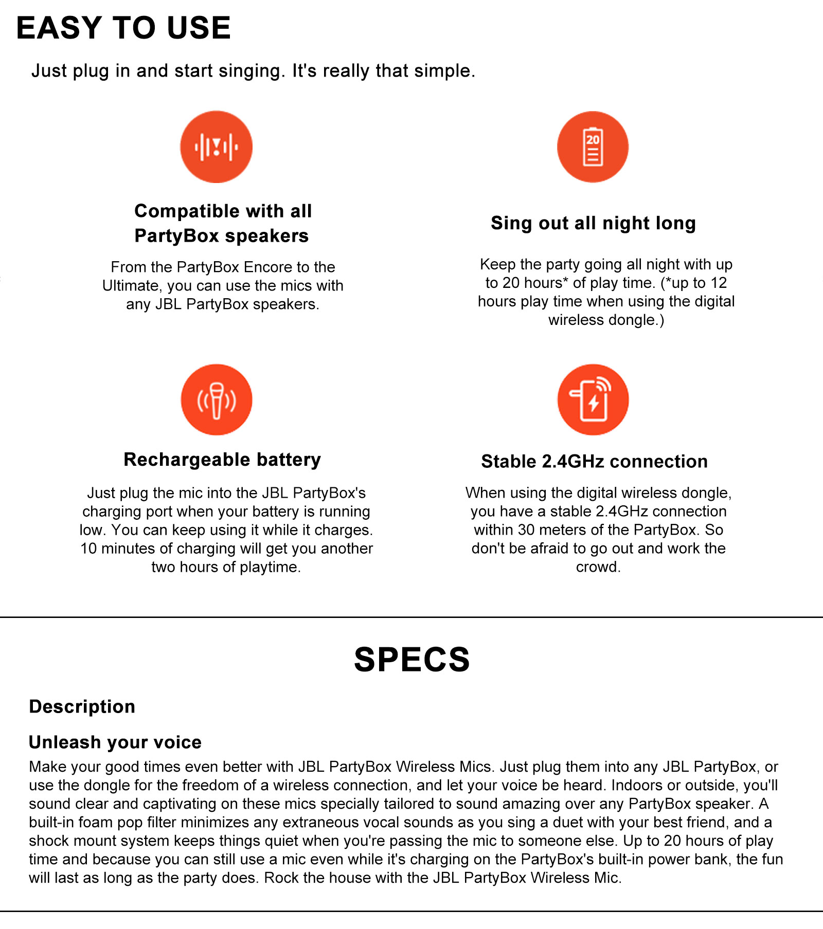 JBL Partybox Digital Wireless Microphone | Shopee Philippines