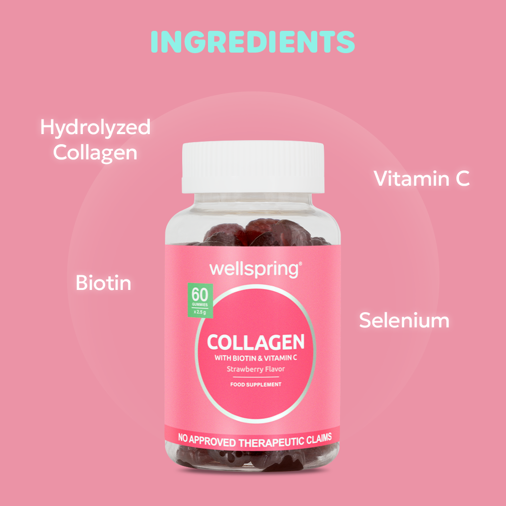 Wellspring Collagen Gummies Anti-Aging, Skin Repair, Hair & Nail ...