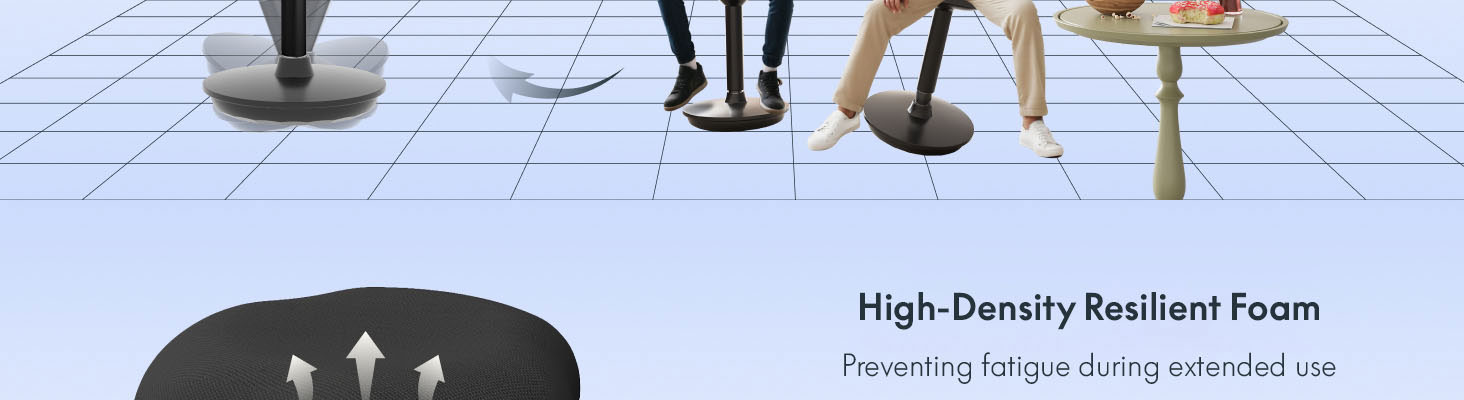 FlexiSpot BH4 Height Adjustable Saddle Seat Wobble Stool – Ergonomic ...