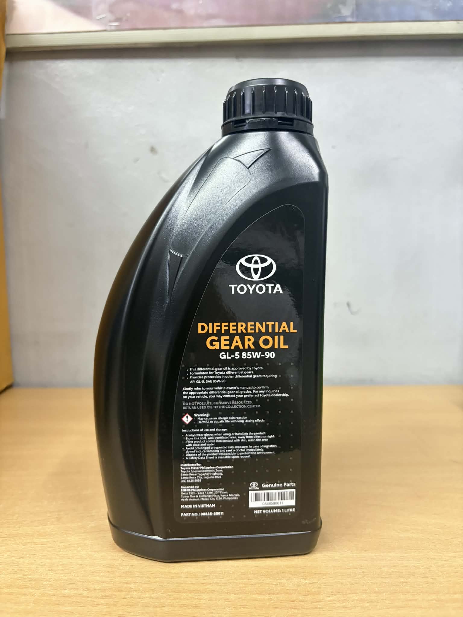 DIFFERENTIAL GEAR OIL API GL-5 SAE 85W-90 1L 08885-80011 TOYOTA GENUINE ...