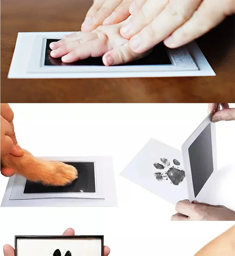 Footprint Frame with Free-Footprint Ink Pad for Newborn Baby Three ...