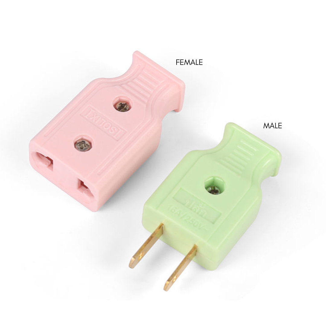 Electrical Plug 2 Pin Pure Copper Male Plug Female Socket Outlet ...