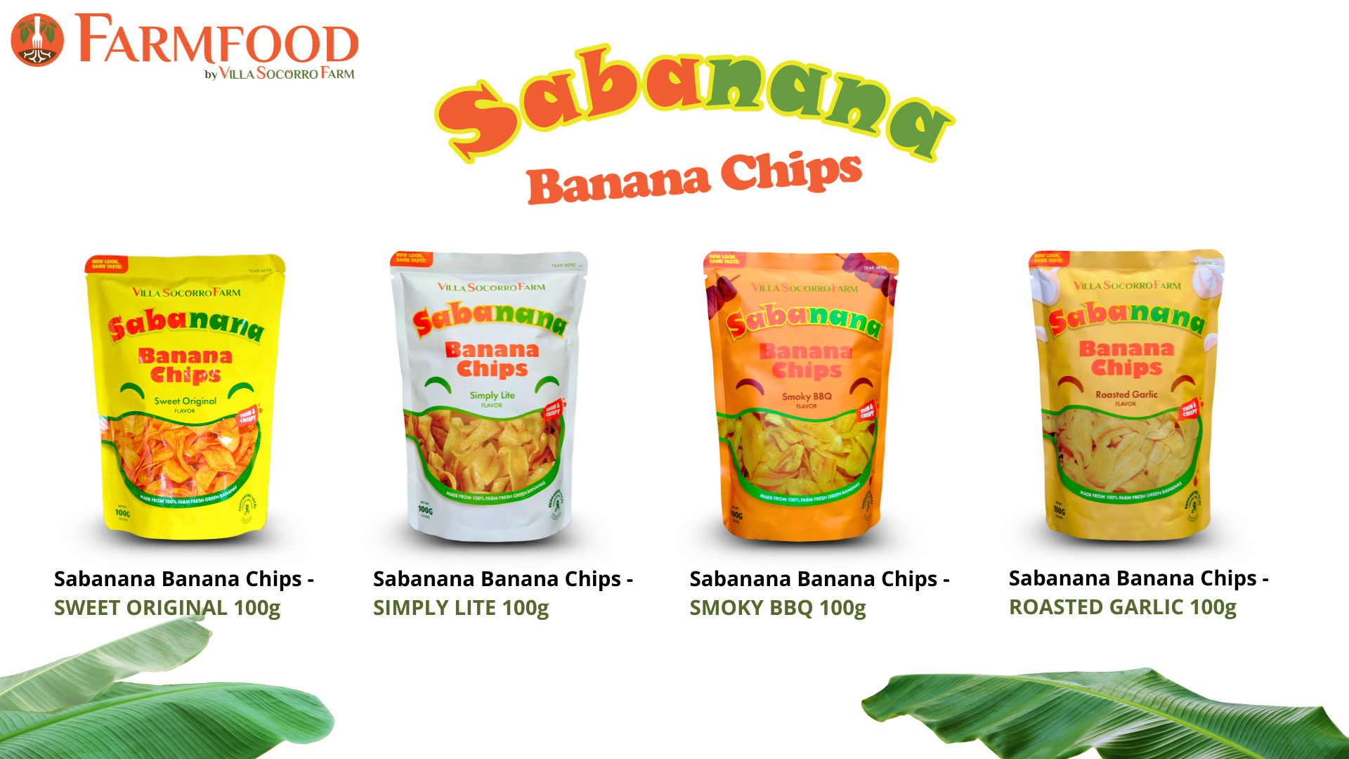 Villa Socorro Farm Sabanana Banana Chips 100 grams | Shopee Philippines