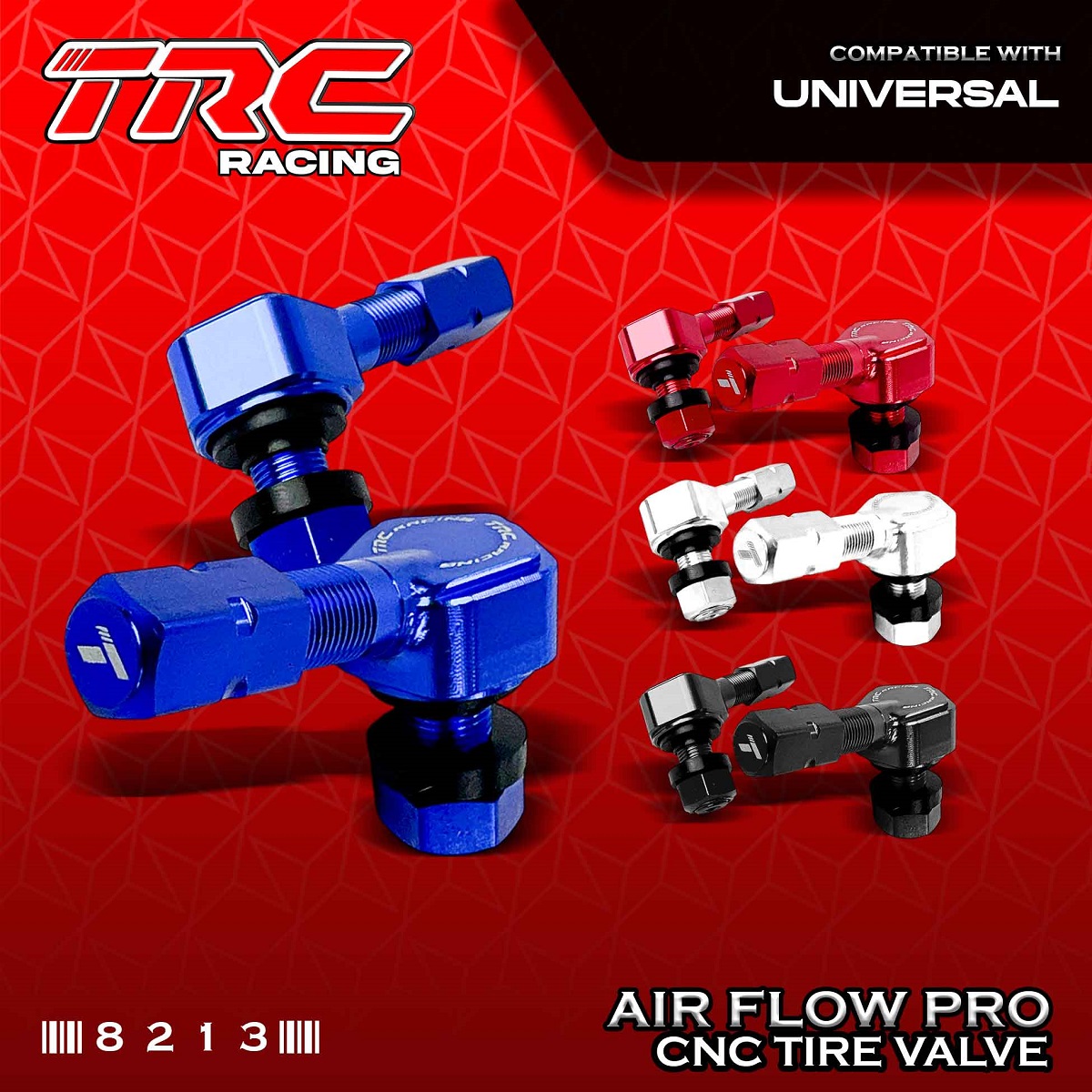 TRC RACING AIR FLOW PRO CNC TIRE VALVE UNIVERSAL 8213 | Shopee Philippines