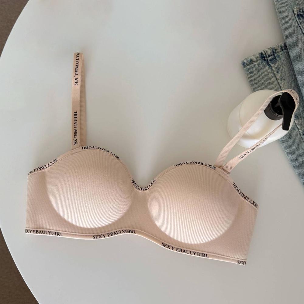 New Thickened Seamless Bra Steamed Bun Cup Style Gathered Small Breasts ...
