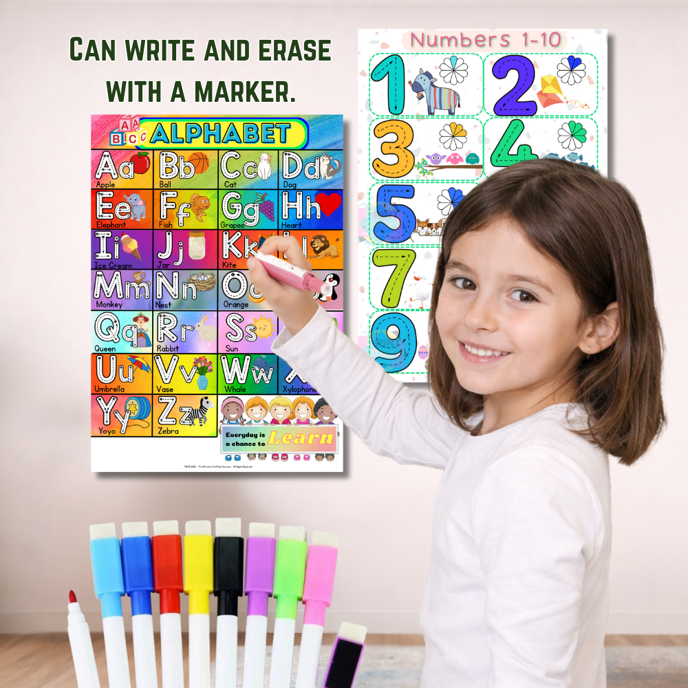 Chart Learning Materials for Kids 16 different laminated charts for ...