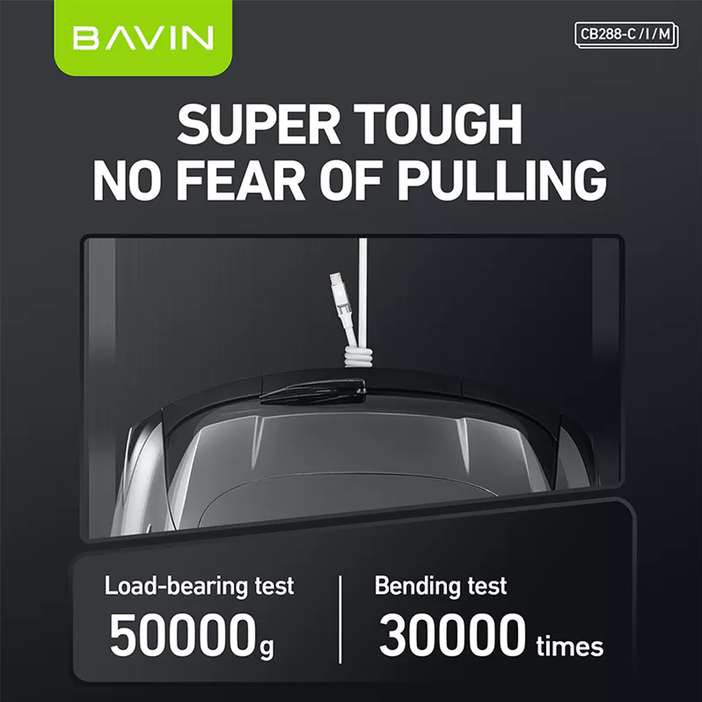 BAVIN CB288 18W PD Fast Charging Soft Silicone Thick Wire Data Cable ...
