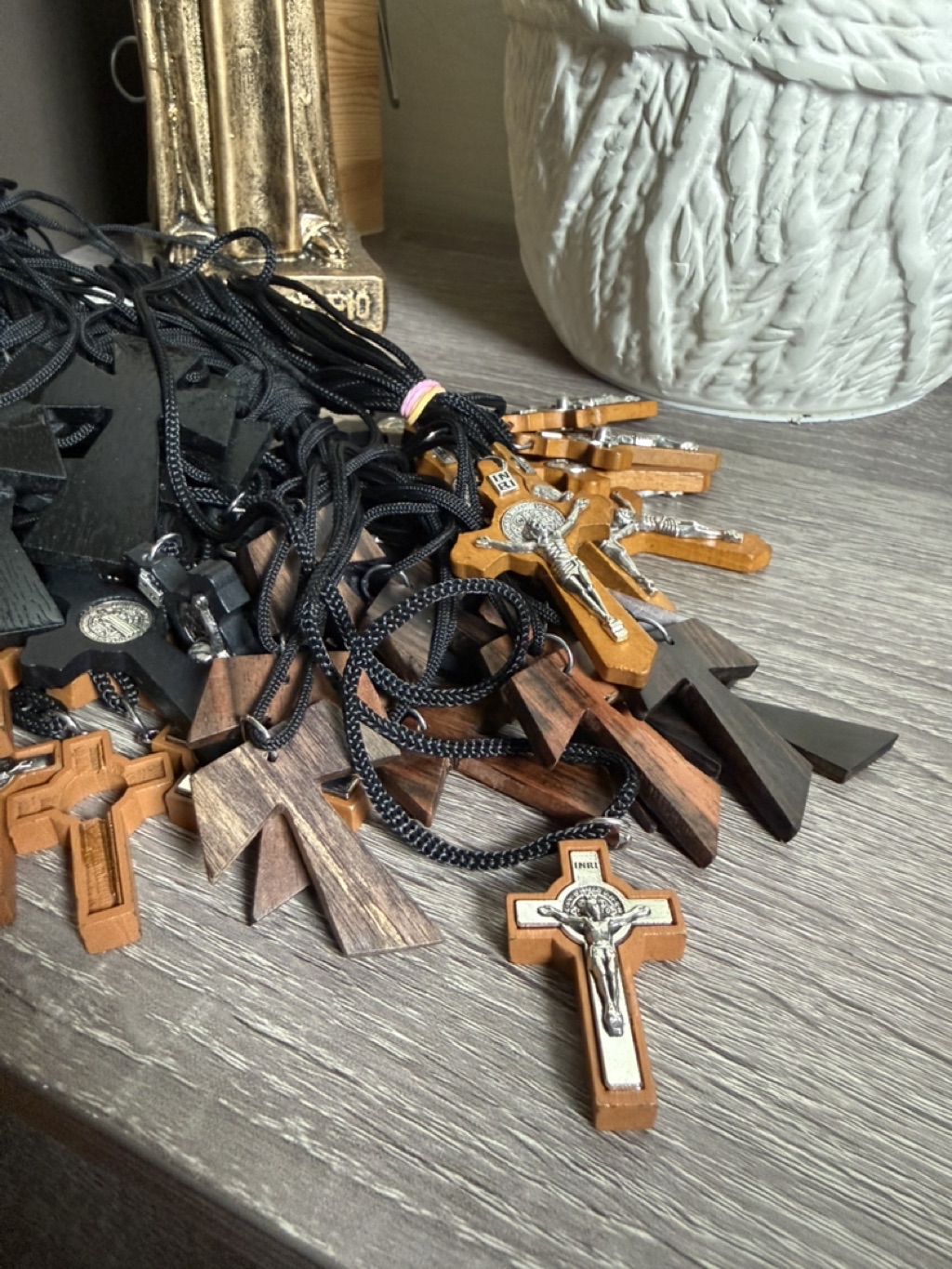 WHOLESALE PRICE 10 pcs - Wooden Cross Necklace | Shopee Philippines