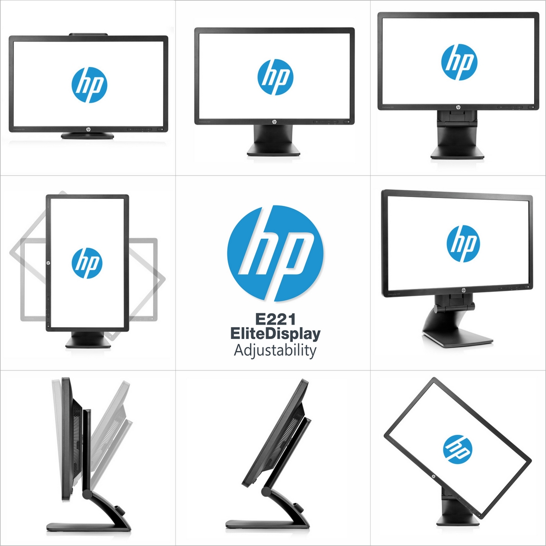 HP 22" FULL HD LED Monitor - with PIVOT / Vertical Mode Function ...