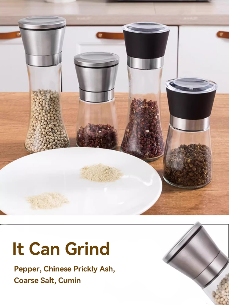 Grinding Bottle Manual Salt Pepper Grinder Spice Jar Stainless Steel ...