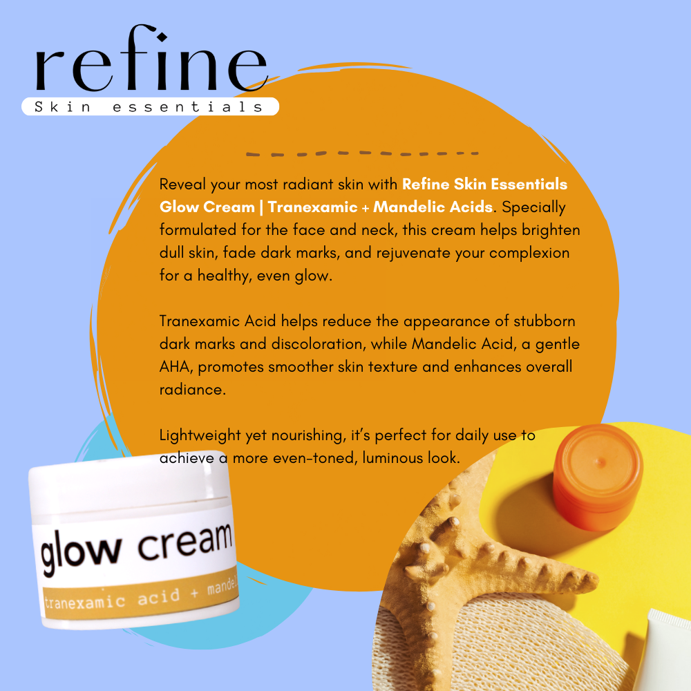Refine Skin Essentials Glow Cream | Tranexamic + Mandelic Acids ...