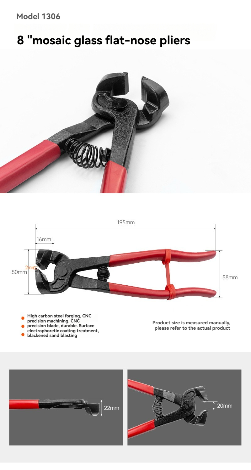 8-inch Mosaic Round Jaw Pliers DIY Mosaic Cutting Tool Round Jaw Pliers ...