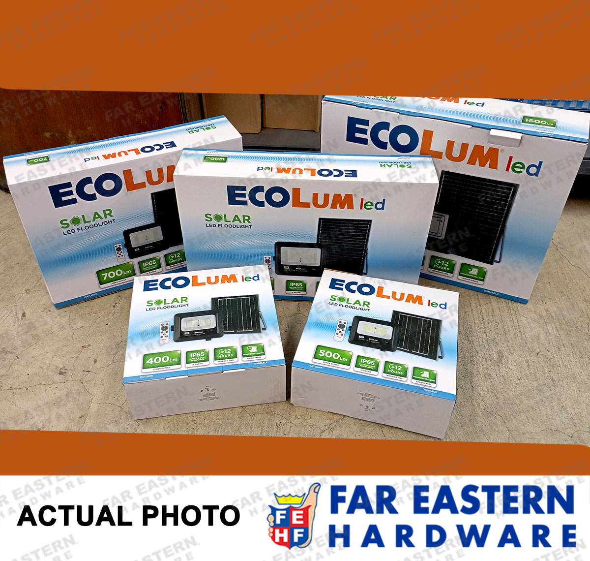 ECOLUM LED Floodlight w/ Solar Panel Daylight 25W | 40W | 60W | 100W ...