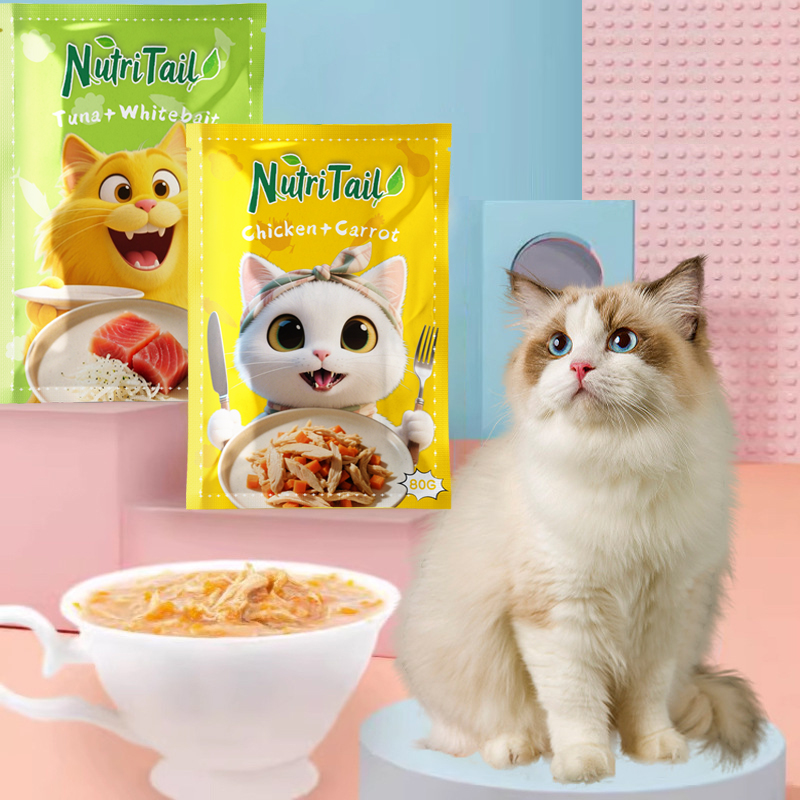 LIEBAO Cat Wet Food 80g Tuna Carrot Chicken Flavored Cat Treats Kitten ...