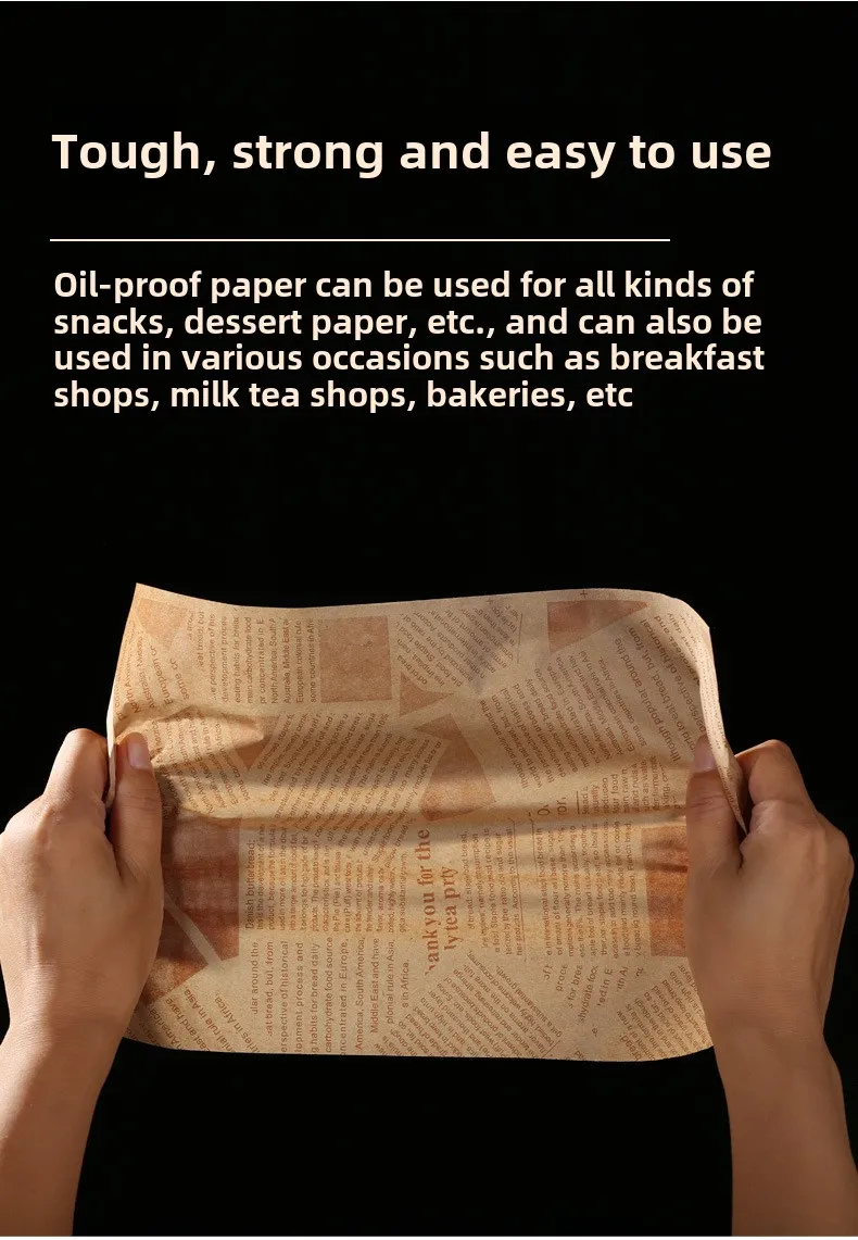100PCS Premium Greaseproof Food printed Paper cake Ideal Liners Wax Oil ...