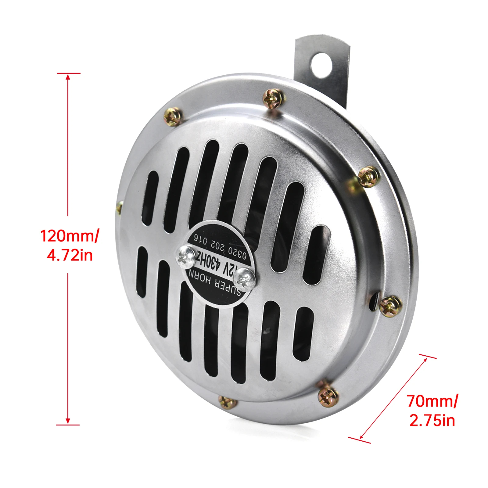 12V/24V Universal Car Disc Pot Horn Super Loud With Dual Tone 430hz ...