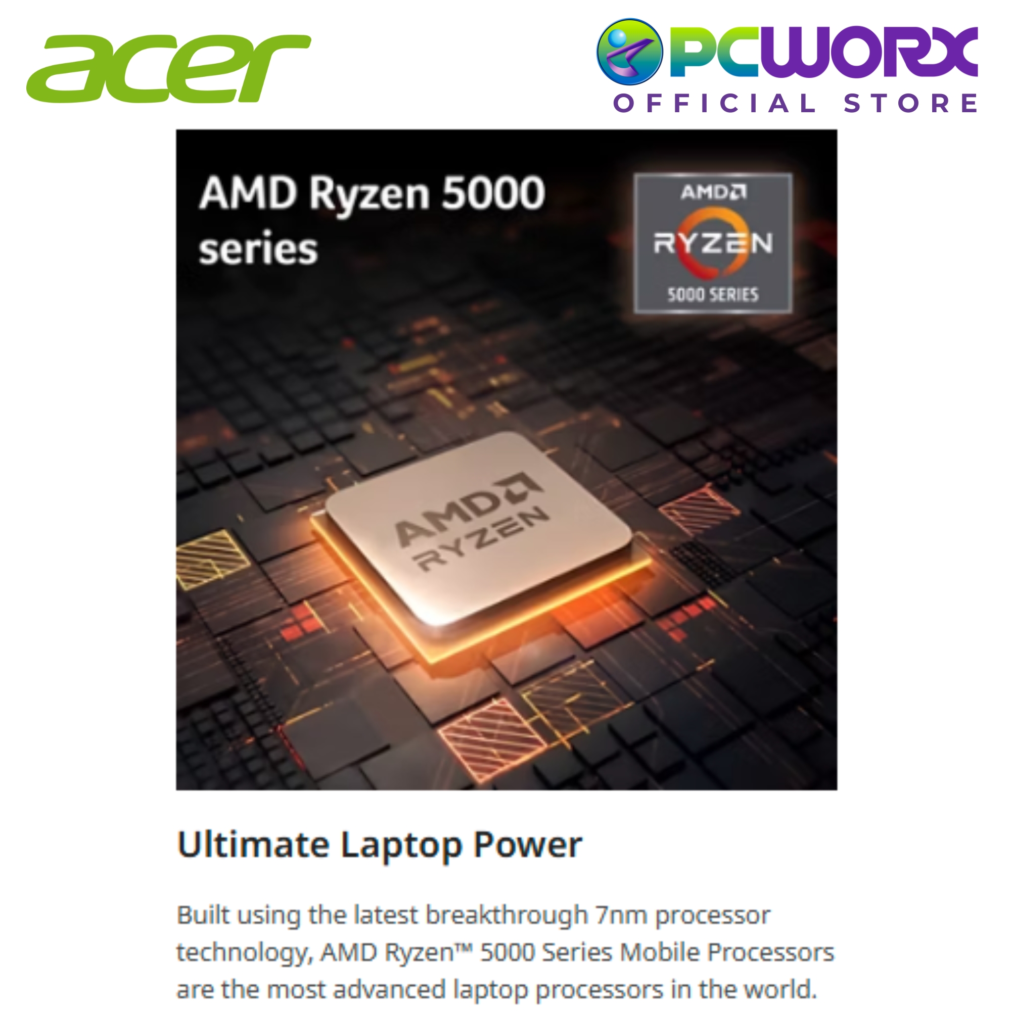 Acer AL15-41P-R51N Ryzen 7-5700u 16GB 512GB SSD 15.6" Integrated Win11 ...