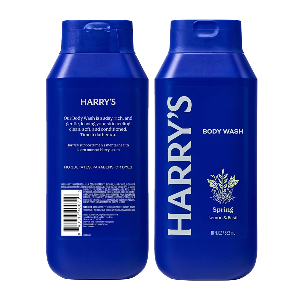 Harry's Men's Body Wash Shower Gel for Men No Parabens Sulfates or Dyes ...