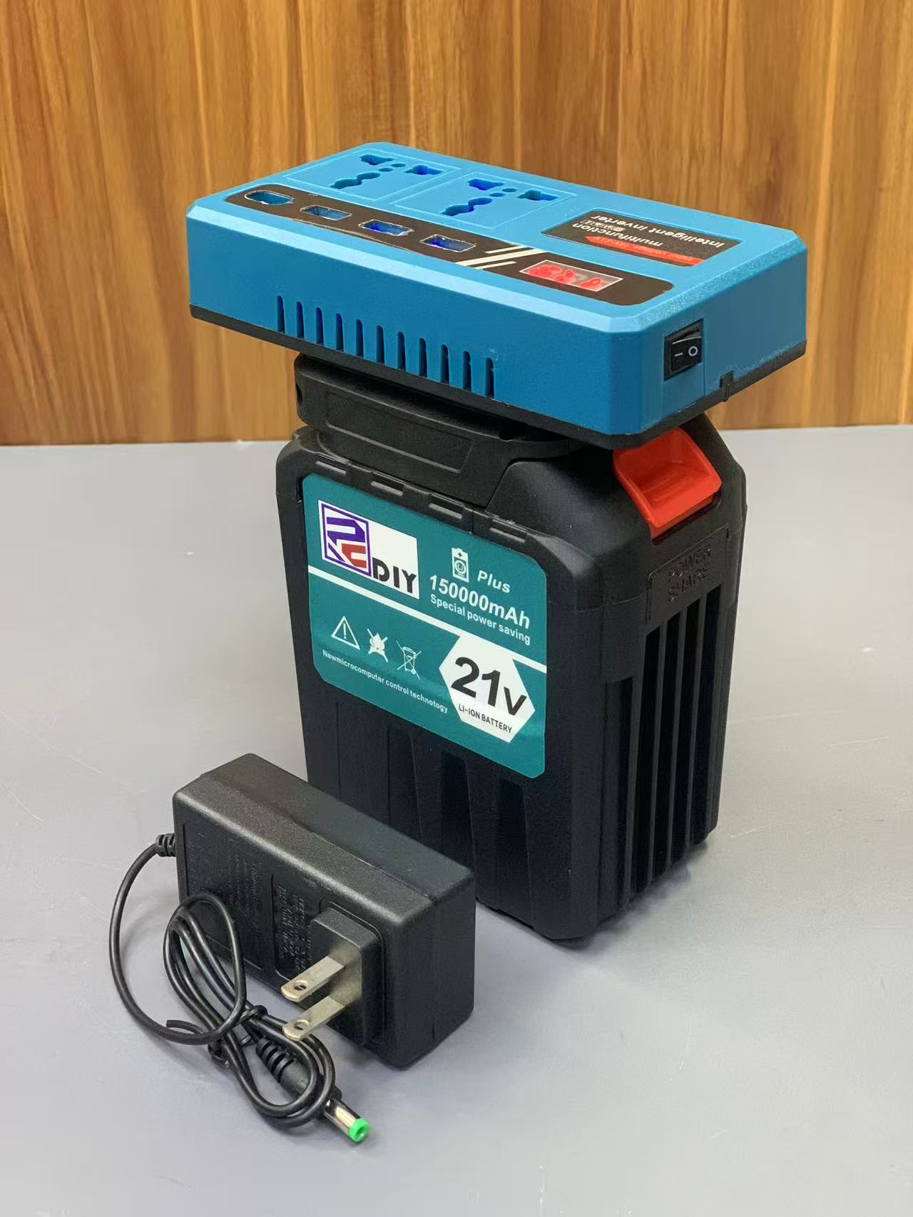 FM-P3 DUAL PORTS 220V + USB 21V Portable Mini Intelligent Inverter ...