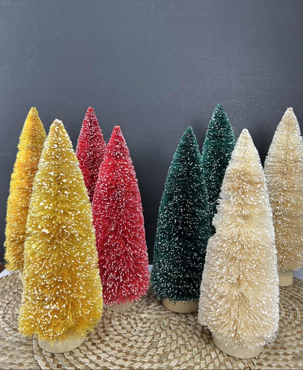 SOLD PER PC Native Abaca Christmas Tree with Snow (Small, Medium, Large ...
