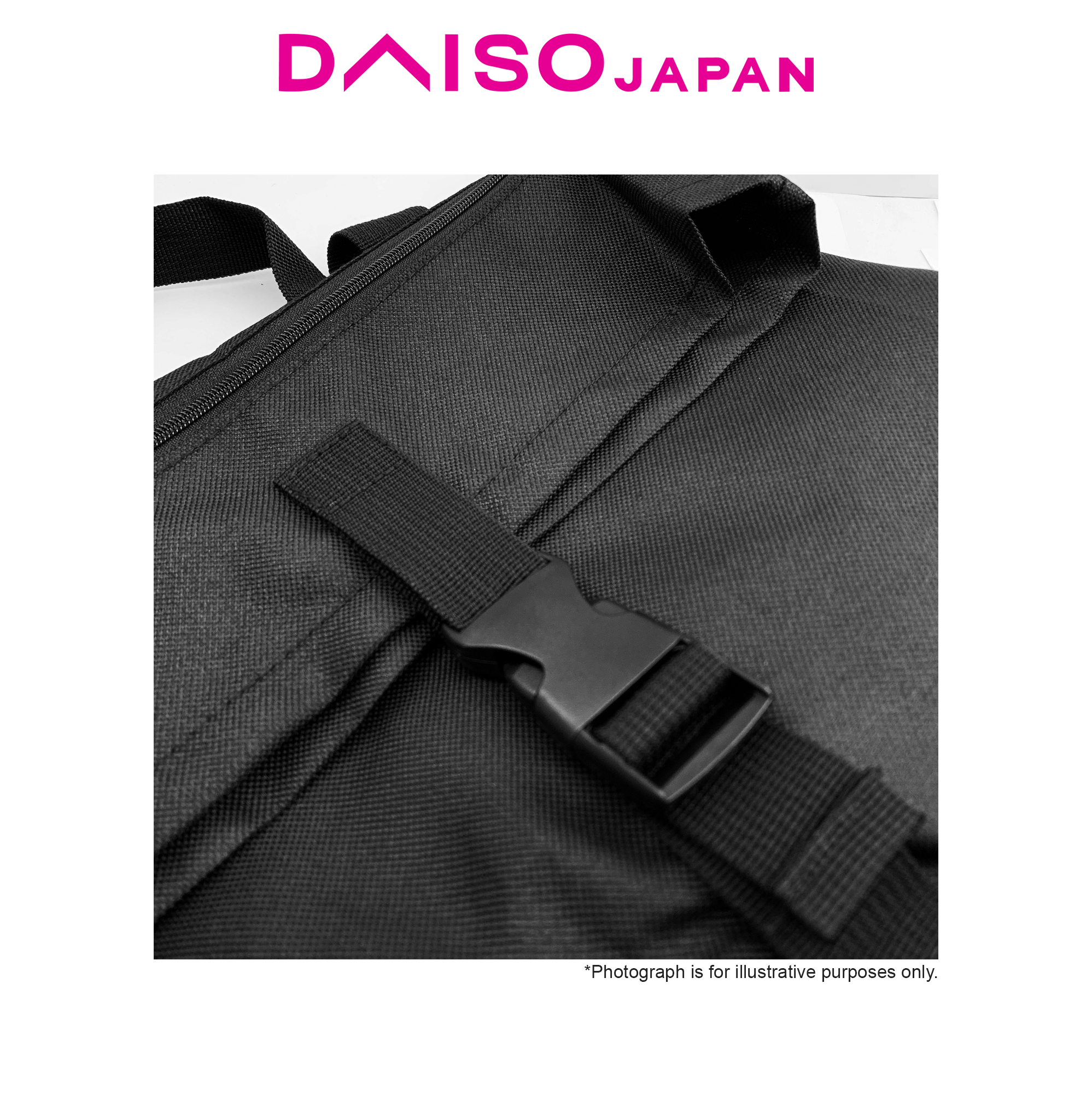 Daiso Black Square Backpack | Shopee Philippines