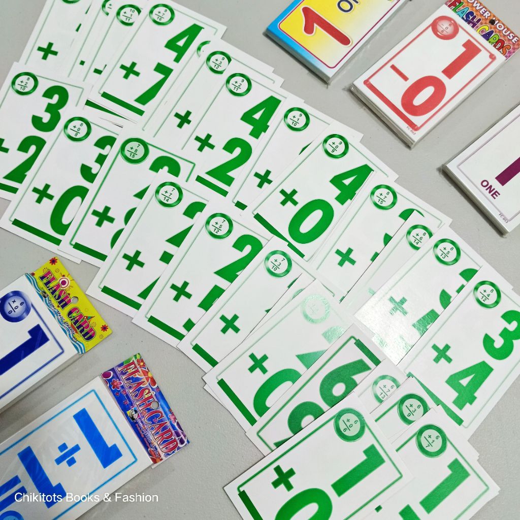 FLASH CARDS ARITHMETIC MEDIUM 50pcs/pack FRONT & BACK PRINT - WS PRICE ...