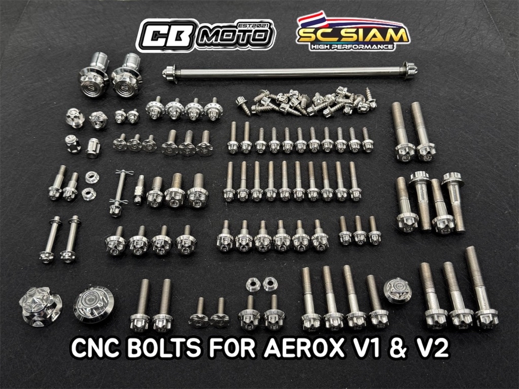 CNC BOLTS FOR AEROX V1 V2 SC SIAM CNC (BY PARTS) | Shopee Philippines