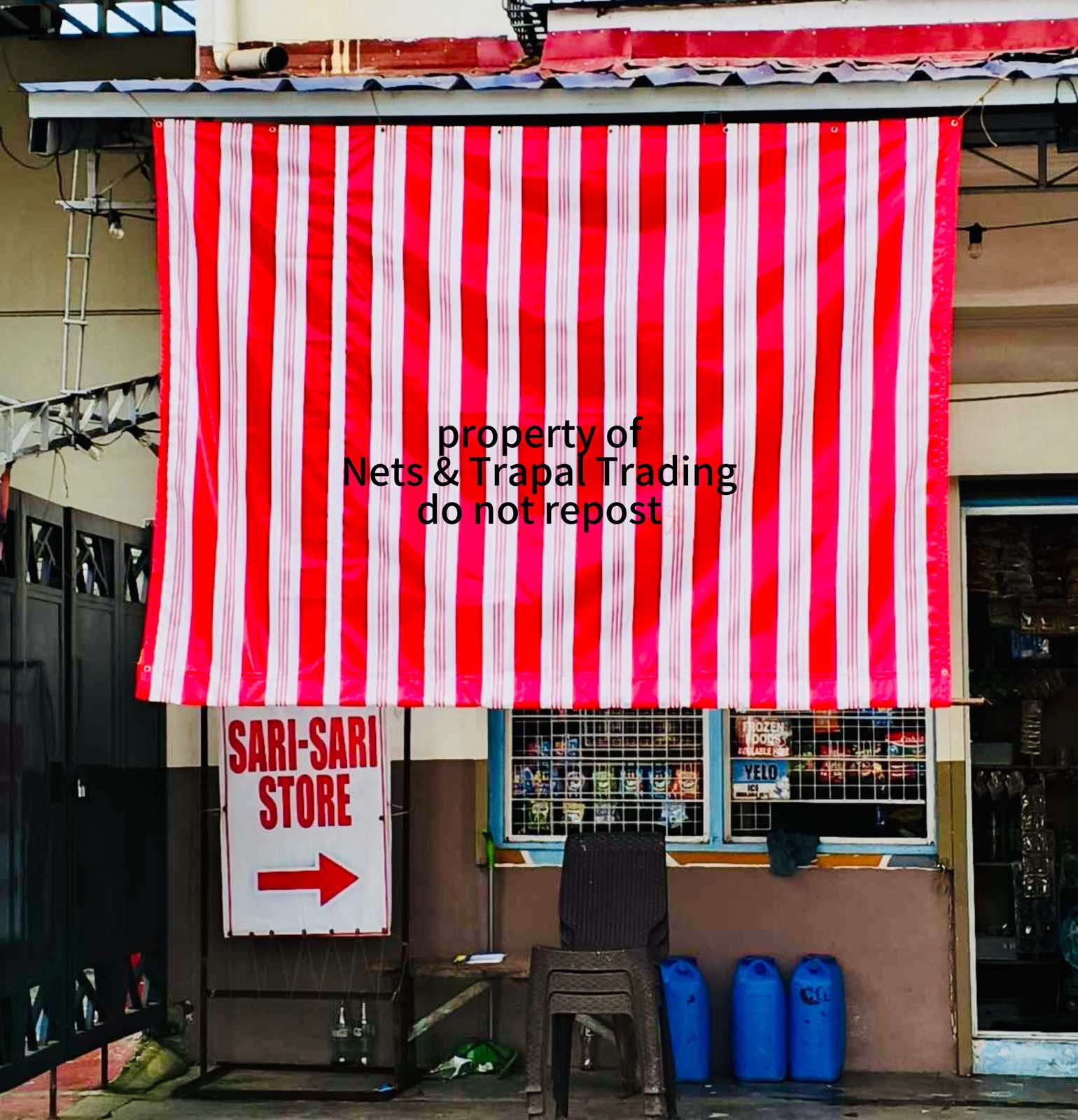 (8x18 feet) ROLL-UP AWNING LONA TRAPAL TOLDA STRIPE MATIBAY MAKAPAL ...